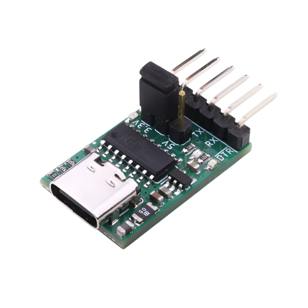 CH340C USB to TTL Serial Converter | 3.3V & 5V USB-C Module – Silicon ...